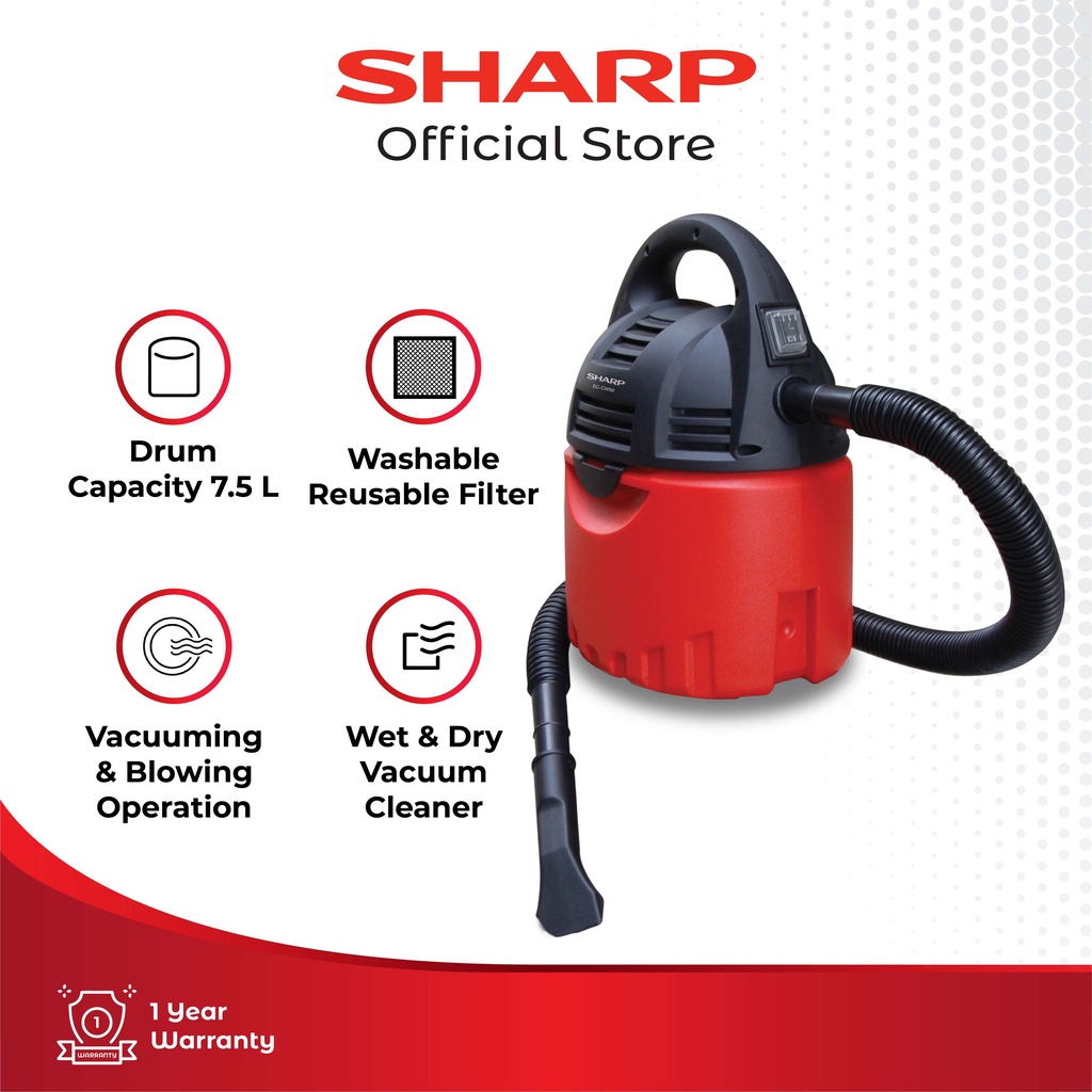 Jual Sharp Vacuum Cleaner - EC-CW60 Basah & Kering [Garansi Resmi 1 ...