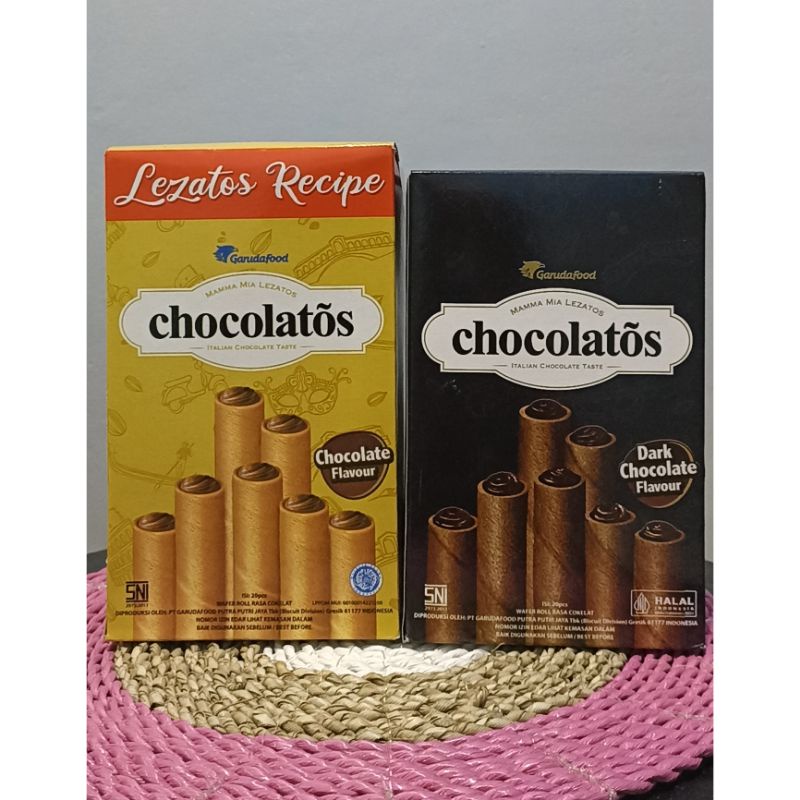 Jual Chocolatos Wafer Roll Rasa Chocolate/Dark chocolate | Shopee Indonesia