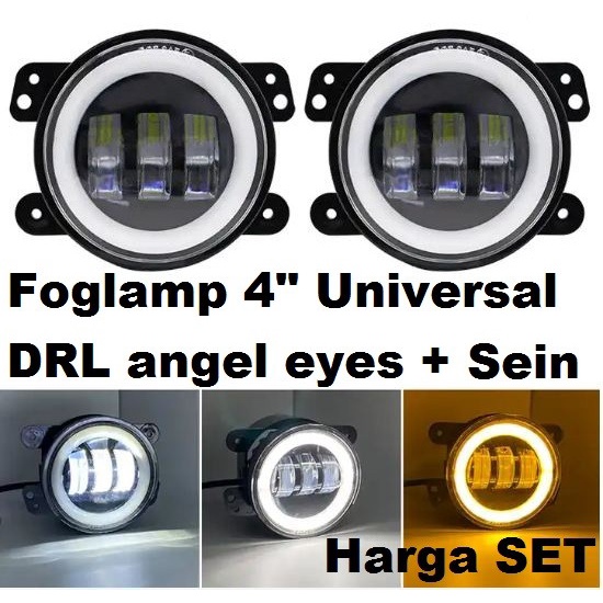 Jual Lampu Foglamp Universal Daymaker 4 INCH 3 LED cwl drl angel eyes ...