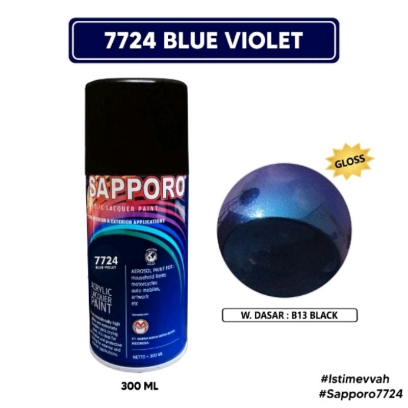 Jual 7724 Saporo Sapporo Blue Violet 300ml Bunglon Colours Cat Semprot ...