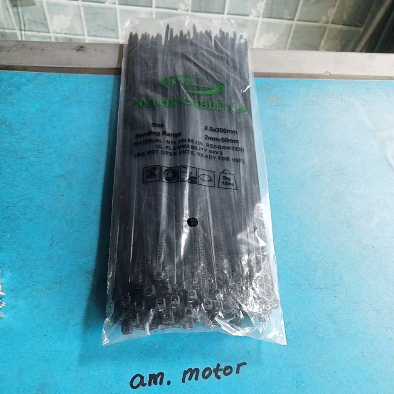 Jual tali kabel, ties, tis, 2,5x200mm ( isi 100 pcs ) | Shopee Indonesia