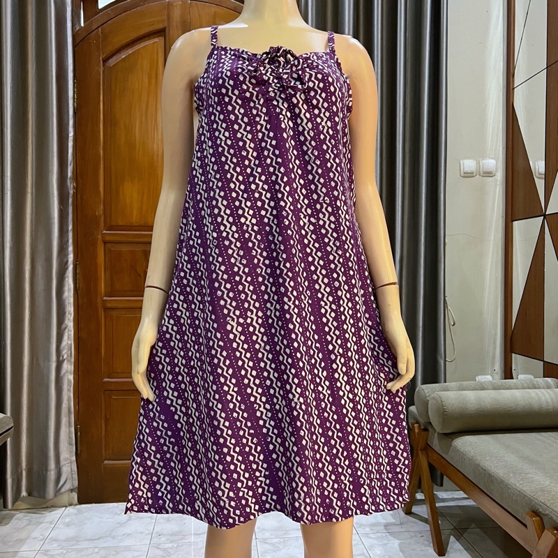 Jual NTSY/ Daster Tali Sasha Daster Mini Petite Remaja Sexy Baju Dinas Malam Batik LD 100 ...