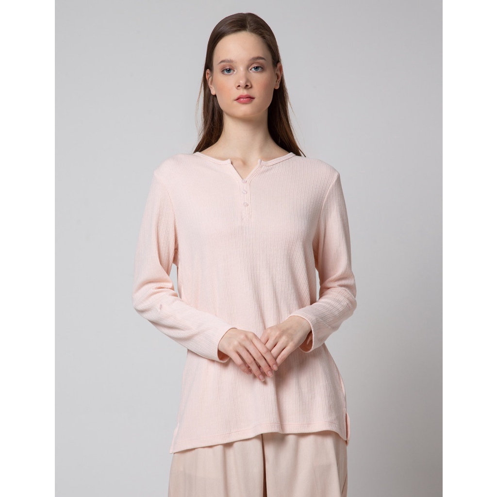 Jual Connexion Kaos Lengan Panjang With Big Collar Wanita 117051665 ...