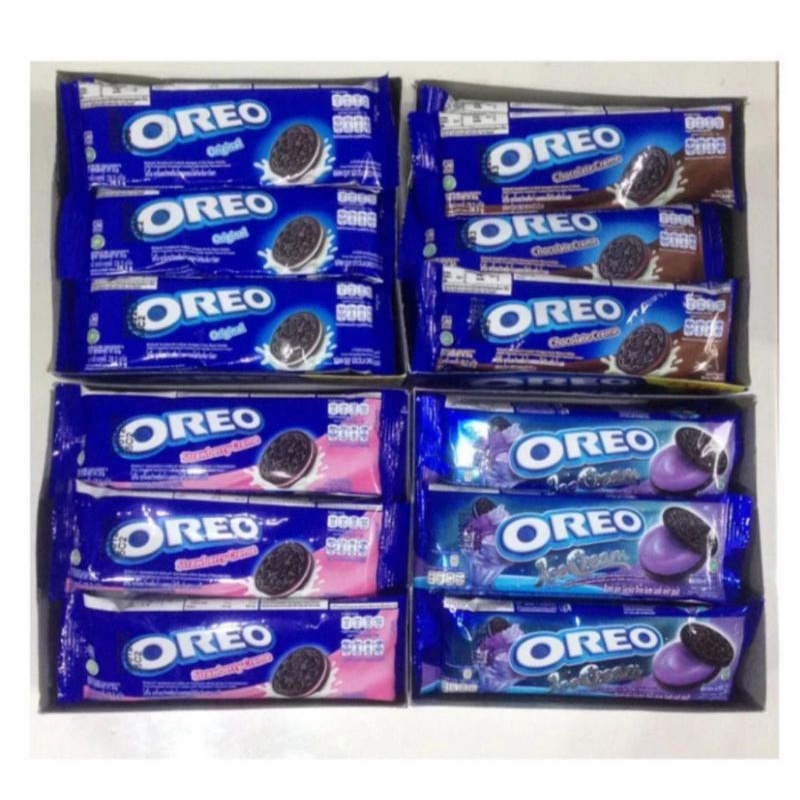 Jual Oreo Original Biscuit Sandwich Vanilla Biskuit 28,5gr 1box isi ...