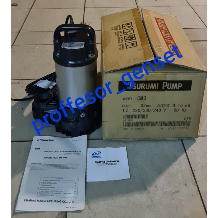 Jual Pompa celup Tsurumi OM 3 ( Submersible Pump ) Manual | Shopee Indonesia