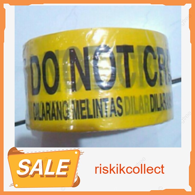 Jual Police Line Kuning-Hitam 3"x300m (Tulisan: DO NOT CROSS) | Shopee ...