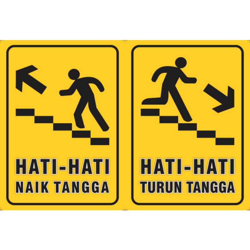 Jual Akrilik Hati-Hati Naik Turun Tangga Dan Naik Tangga | Shopee Indonesia