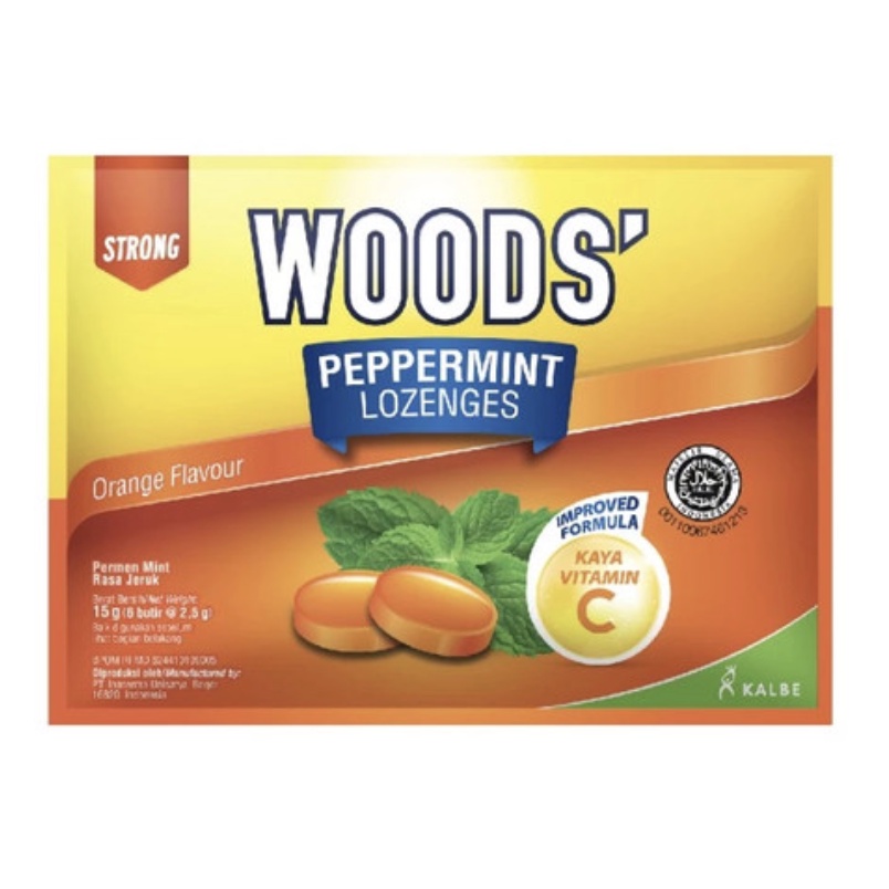 Jual PERMEN WOODS PEPPERMINT LOZENGES 6' PERMEN WOOD BATUK WOODS ...