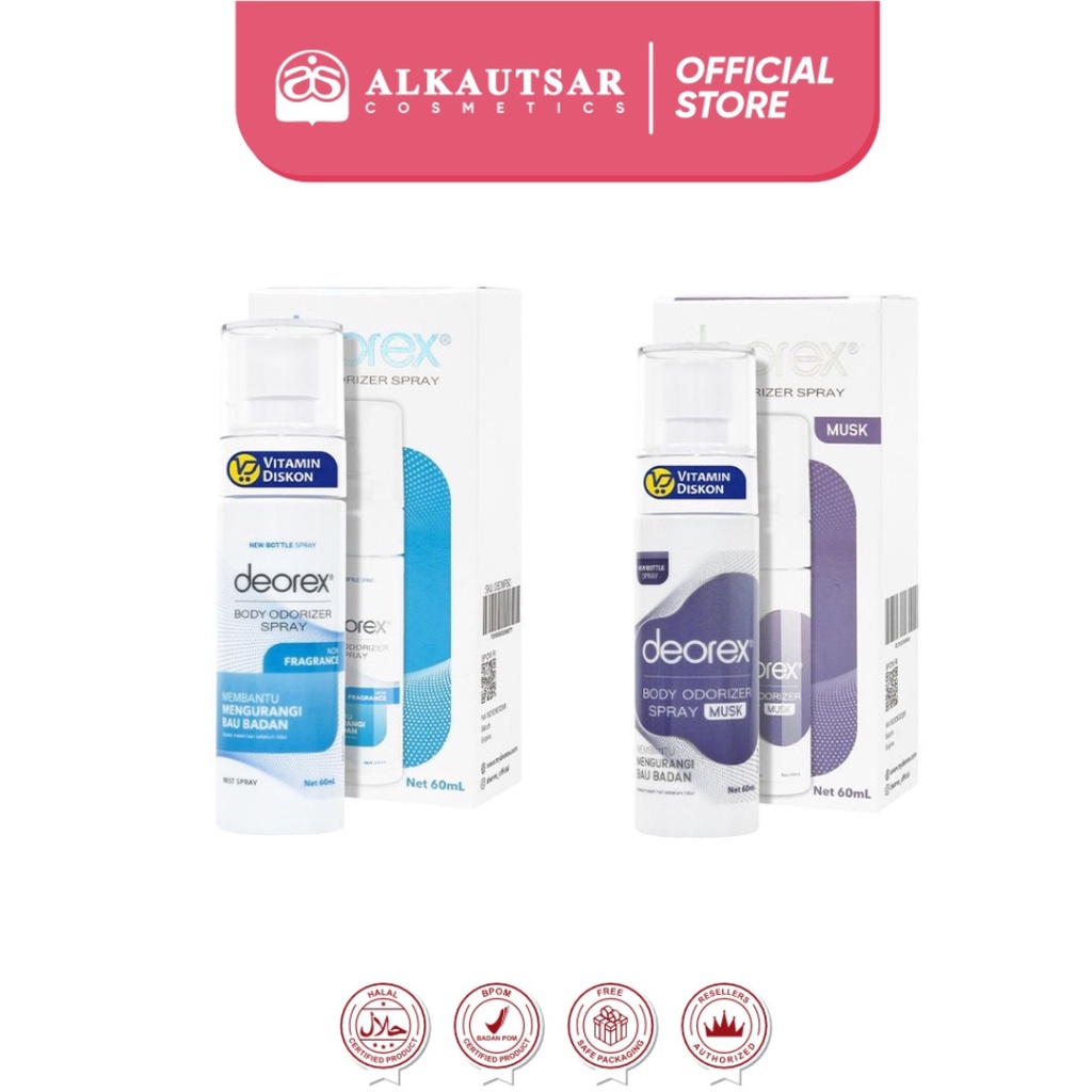 Jual Deorex Body Odorizer Spray 60ml /Deodorant /Body Spray | Shopee ...