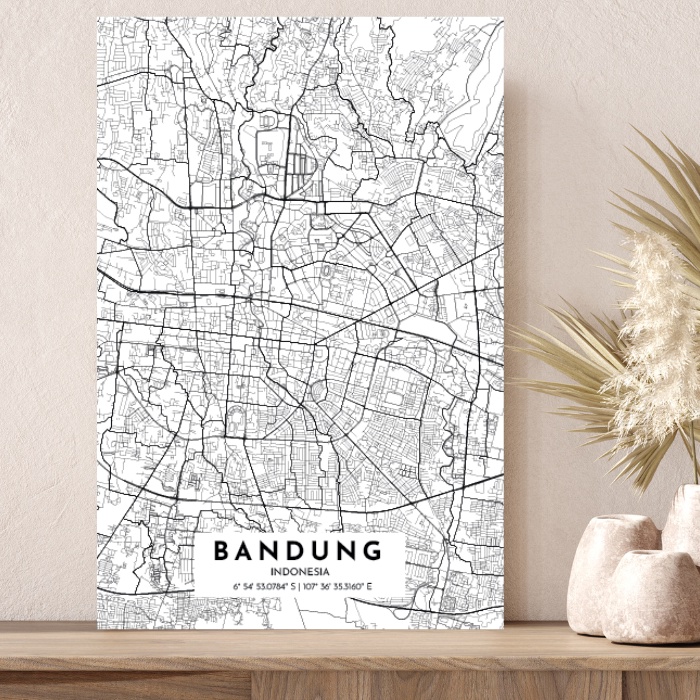 Jual Hiasan DInding City Map Poster dekorasi kota wall art decor ...