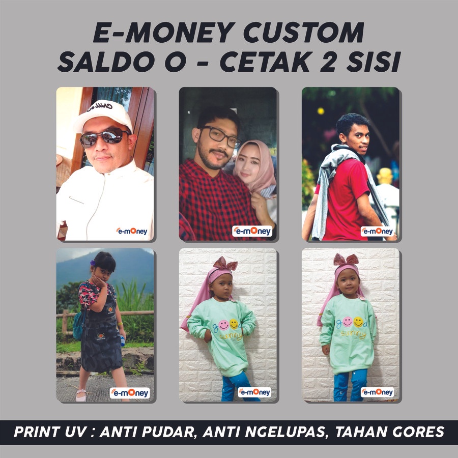 Jual KARTU E-TOLL EMONEY MANDIRI CUSTOM PRINT 2 SISI | Shopee Indonesia