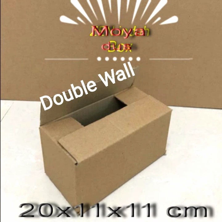 Jual Kardus/Karton/Box Uk. 20x11x11cm Double Wall Polos | Shopee Indonesia