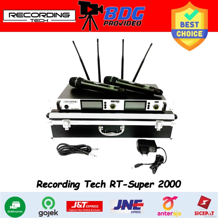 Jual Recording Tech RT-Super200 2 Channel Wireless Microphone | Shopee ...