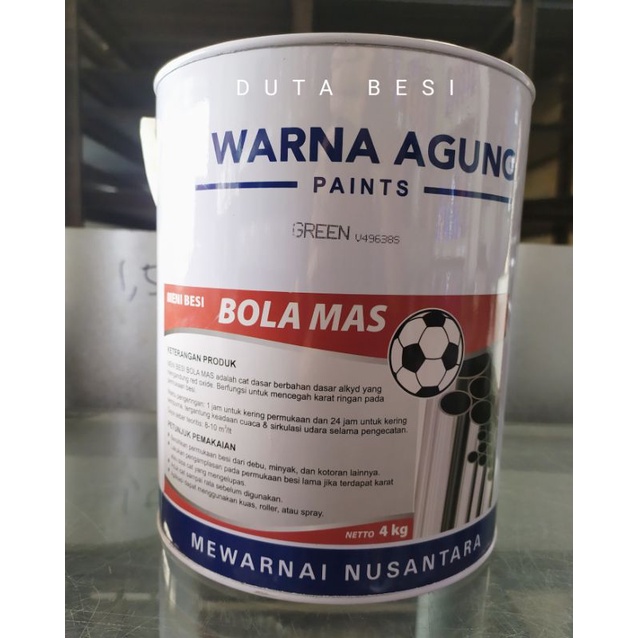 Jual Cat Meni Besi 4kg/Cat Dasar Besi 4kg/Zinc Chromate/Warna Agung ...