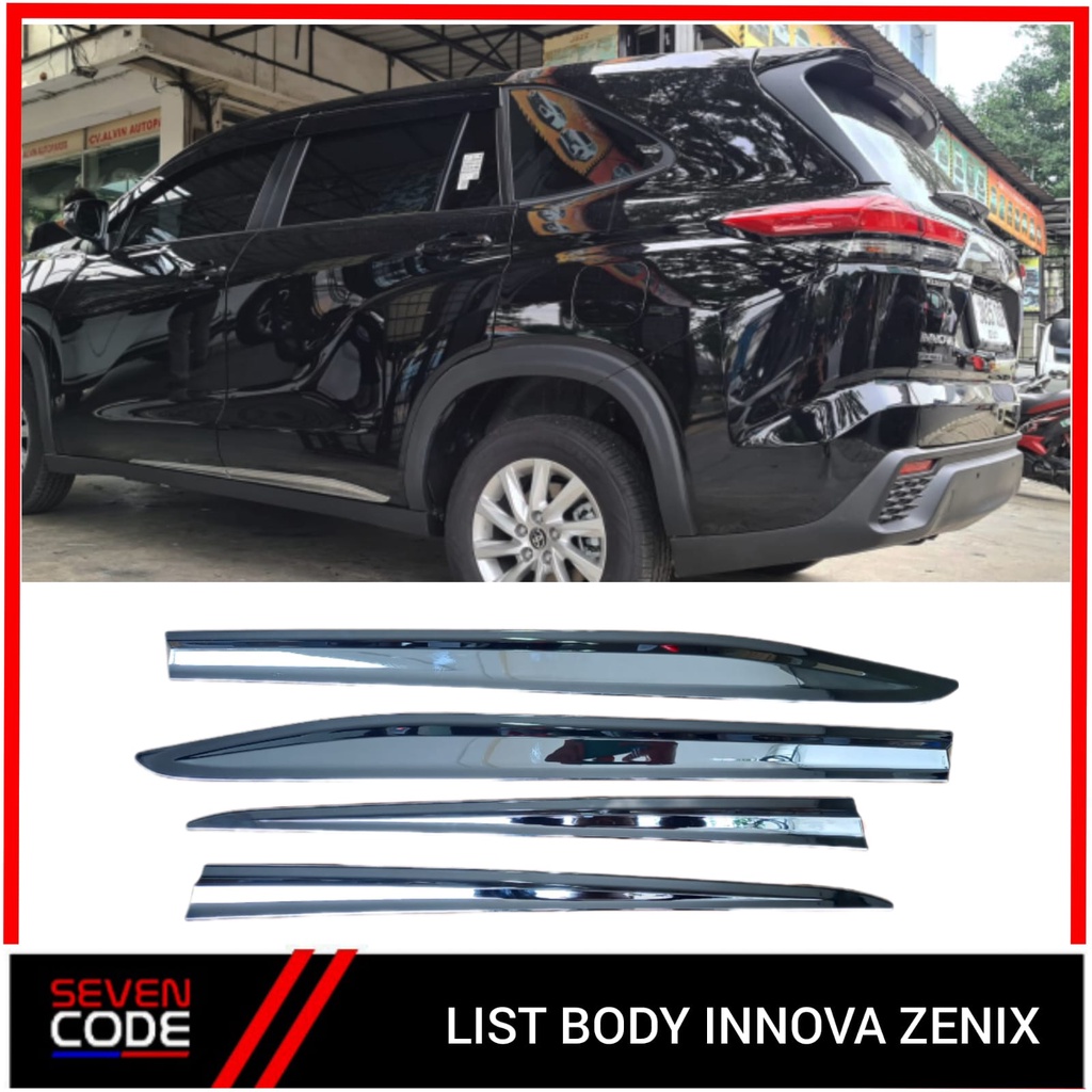 Jual LIST BODY INNOVA ZENIX SIDE BODY MOULDING INNOVA ZENIX HYBRID G V ...
