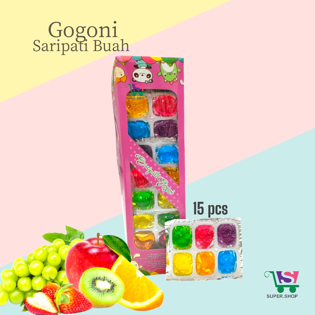 Jual Gogoni Saripati Buah Jelly Jeli Agar Agar Aneka Buah PACK (isi 15 ...