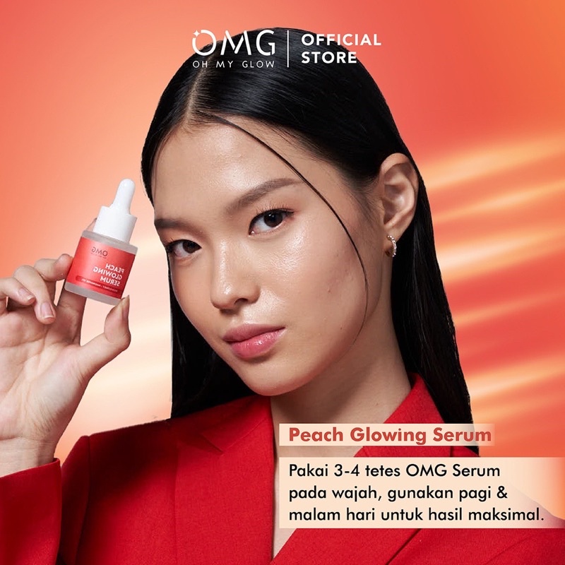 Jual OMG OH MY GLOW Peach Glowing Serum 20 ml | Shopee Indonesia