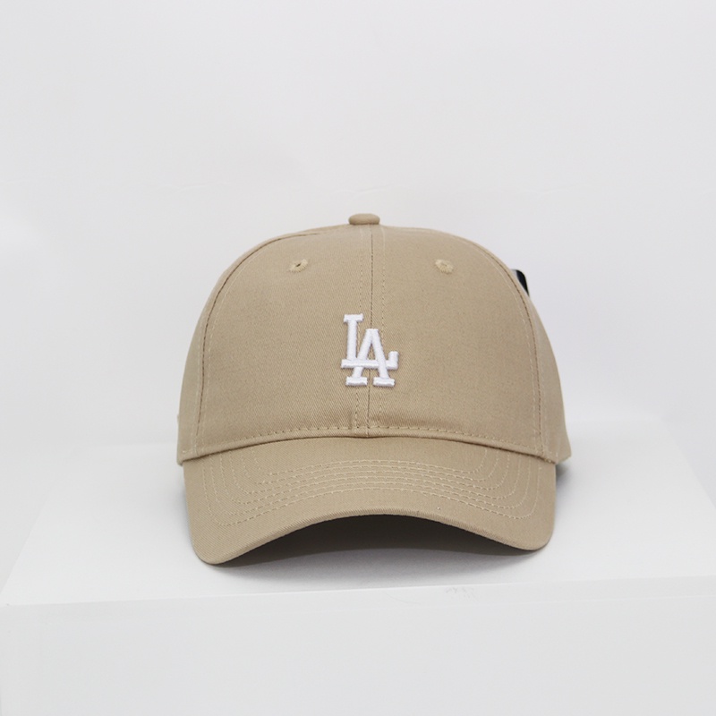 Jual Topi MLB Korea LA Los Angeles Dodgers Bordir Cream White Small ...