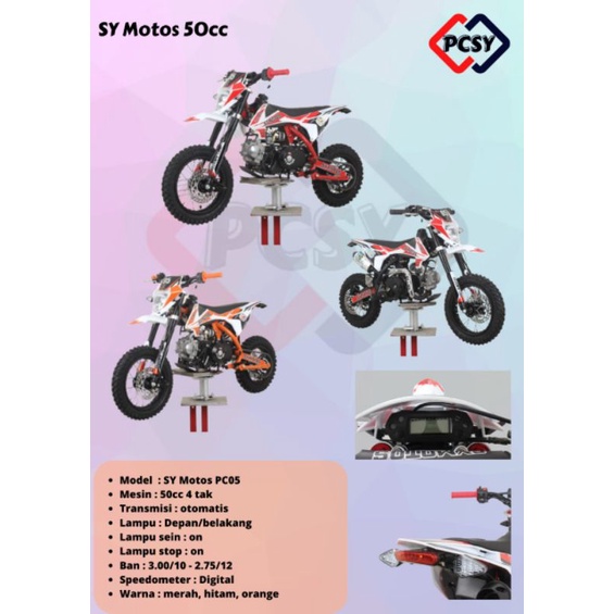 Jual MOTOR MEDIUM TRAIL SY MOTO 50CC FULL MATIC LAMPU SENT DAN SPIDOMETER - MOTOR ANAK~MOTOR ...