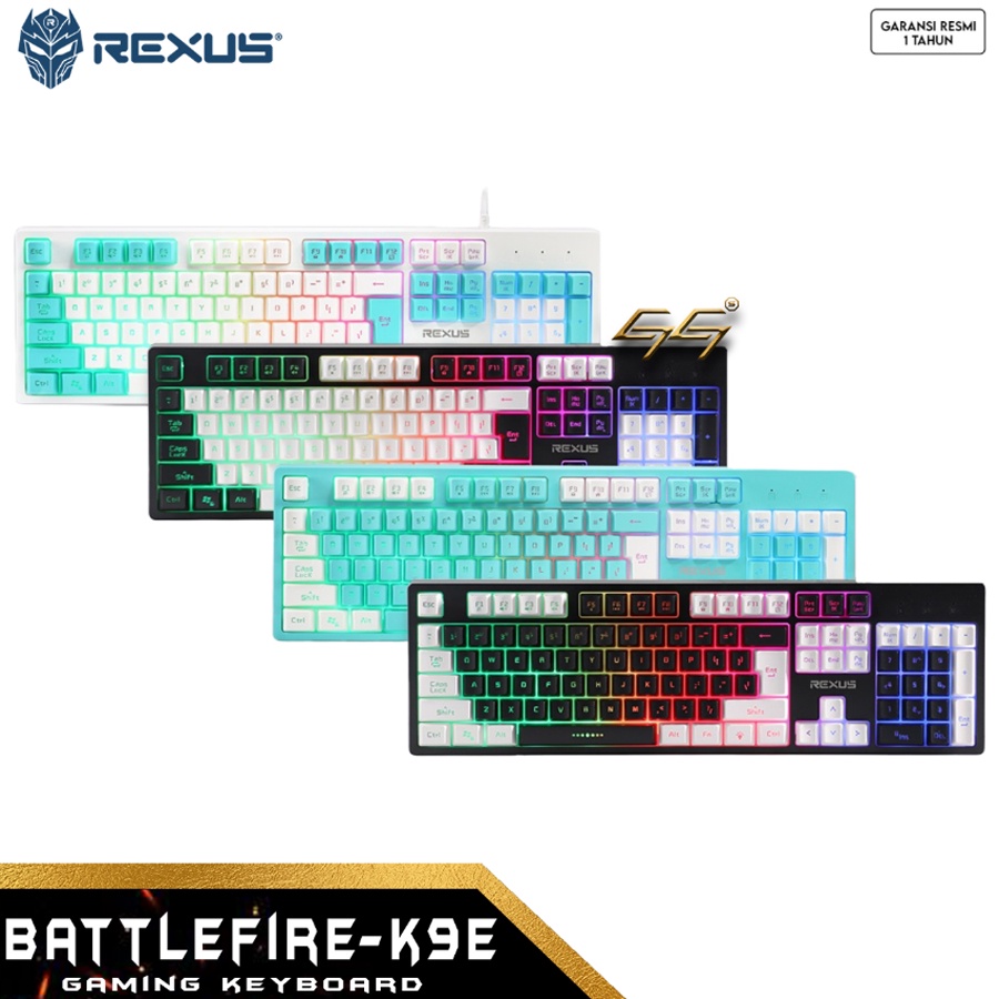 Jual Keyboard Gaming Full Size Semi Mechanical REXUS BATTLEFIRE K9E ...