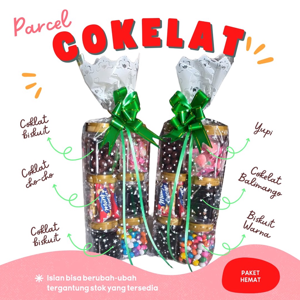 Jual PROMO PARCEL PERMEN Coklat Lebaran Murah Isi 6 Toples | Shopee ...