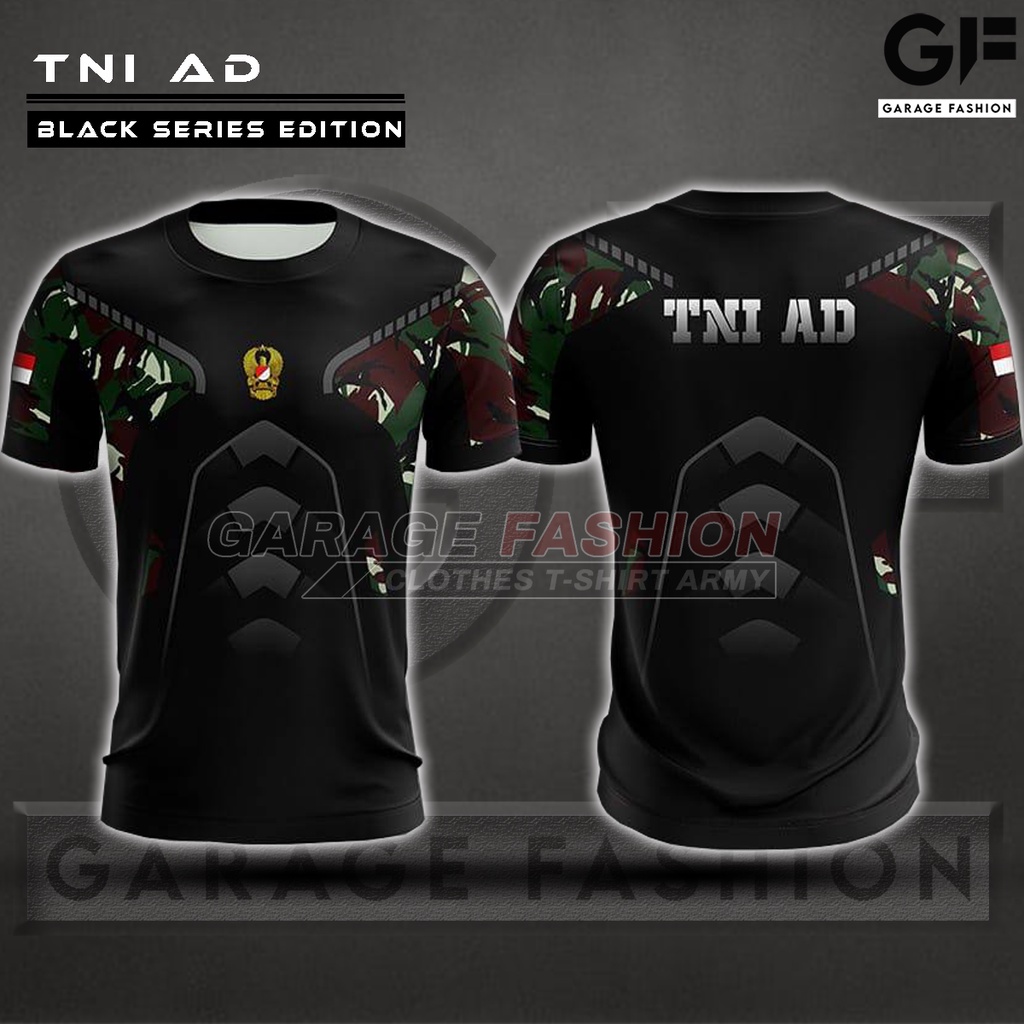 Jual Kaos Jersey TNI AD / Kaos Olahraga TNI AD Black Series / Kaos Jersey TNI AD Fullprint ...