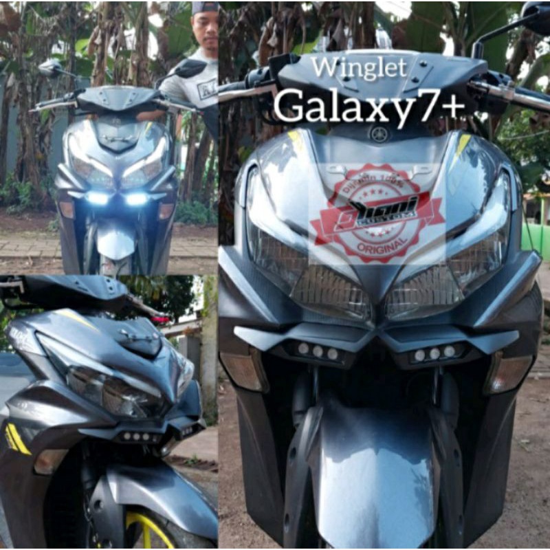 Jual winglet aerox connected + lampu LED original ghanicustom | Shopee ...