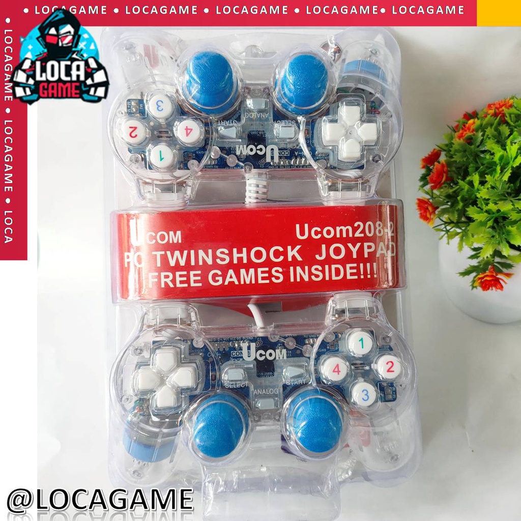 Jual GAMEPAD DOUBLE USB STIK STICK PC/LAPTOP/JOYSTIK TRANSPARAN MERK U ...