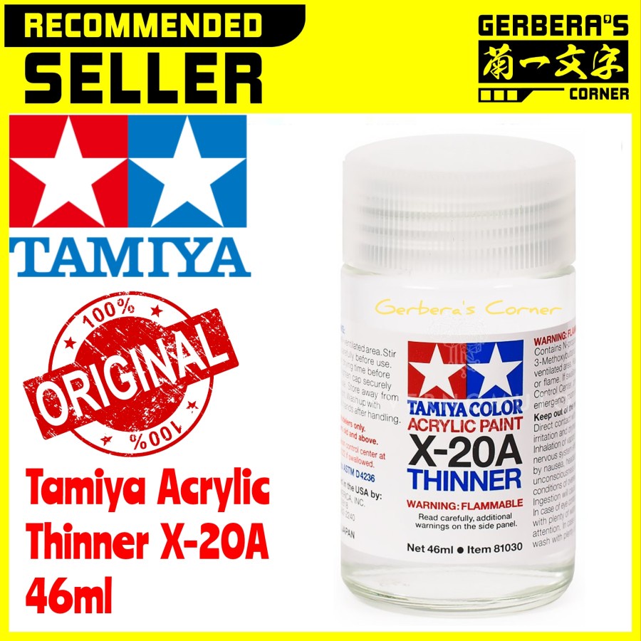 Jual Tamiya Acrylic Thinner X20A X-20A 46ml Cat Kuas Airbrush Gundam ...