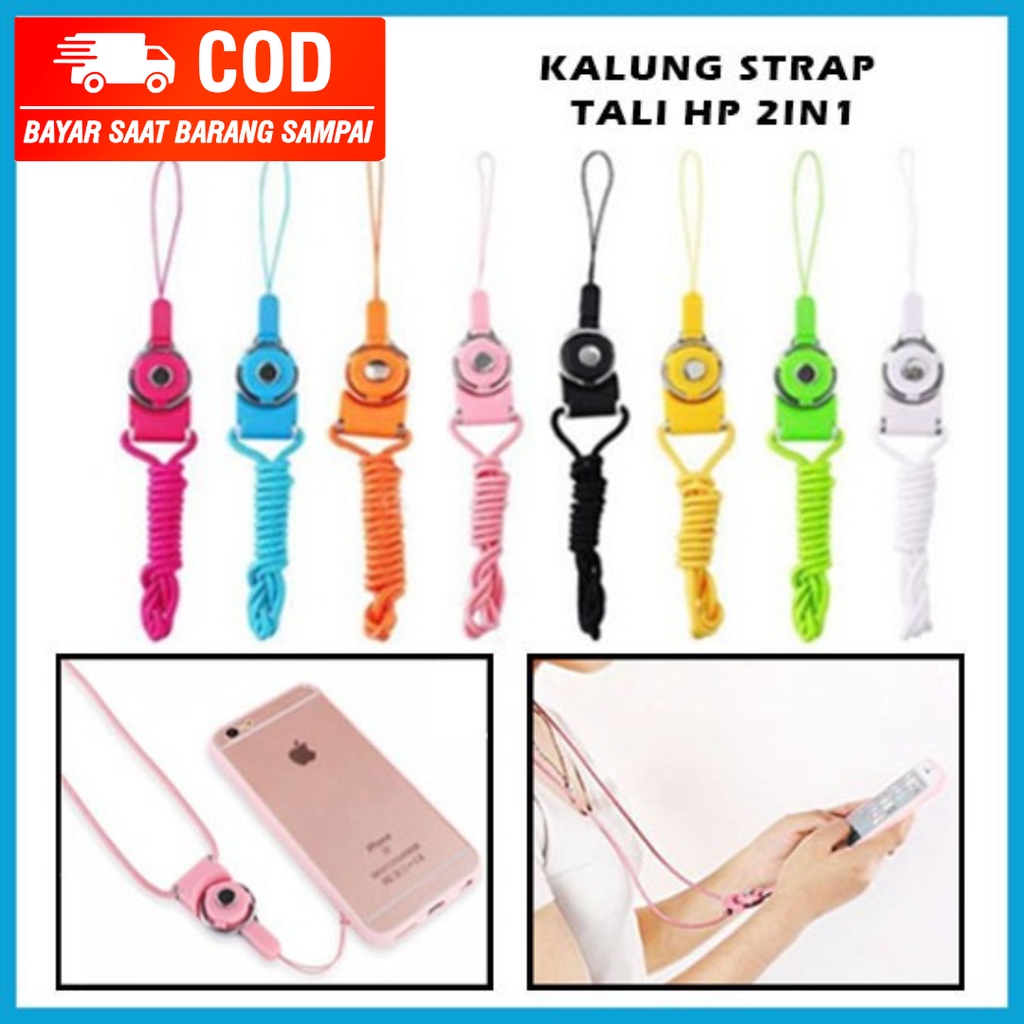 Jual Kalung Tali 2in1 Gantungan HP gantung leher Nametag Flashdisk Name ...