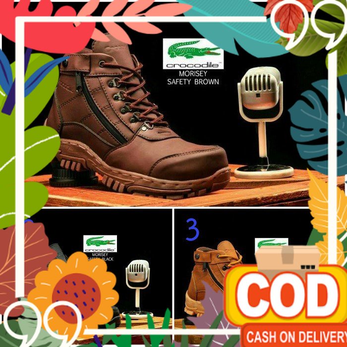 Jual Modis Super keren / Sepatu Pria Crocodile Morisey Zipper Safety ...