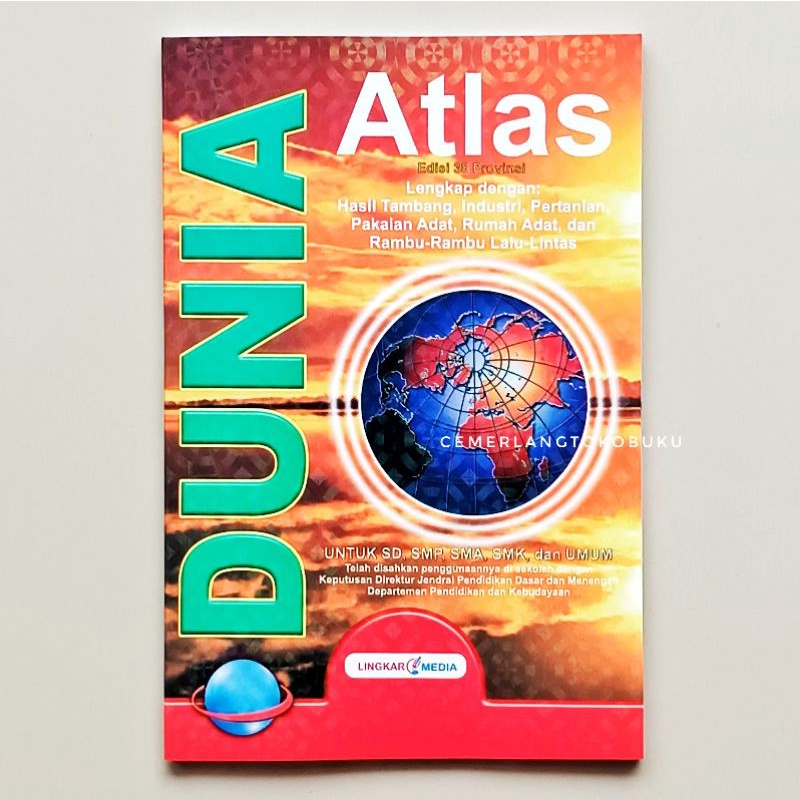 Jual BUKU ATLAS INDONESIA DAN DUNIA 38 PROVINSI TANGGUNG HVS EDISI ...