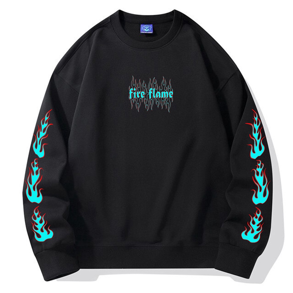 Jual Sweater Pria Fire Flame. Sweater Kece terbaru | Shopee Indonesia