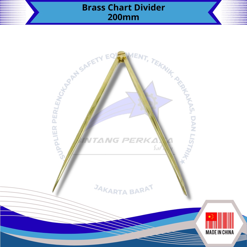 Jual Jangka Semat - Brass Chart Divider, 200mm | Shopee Indonesia
