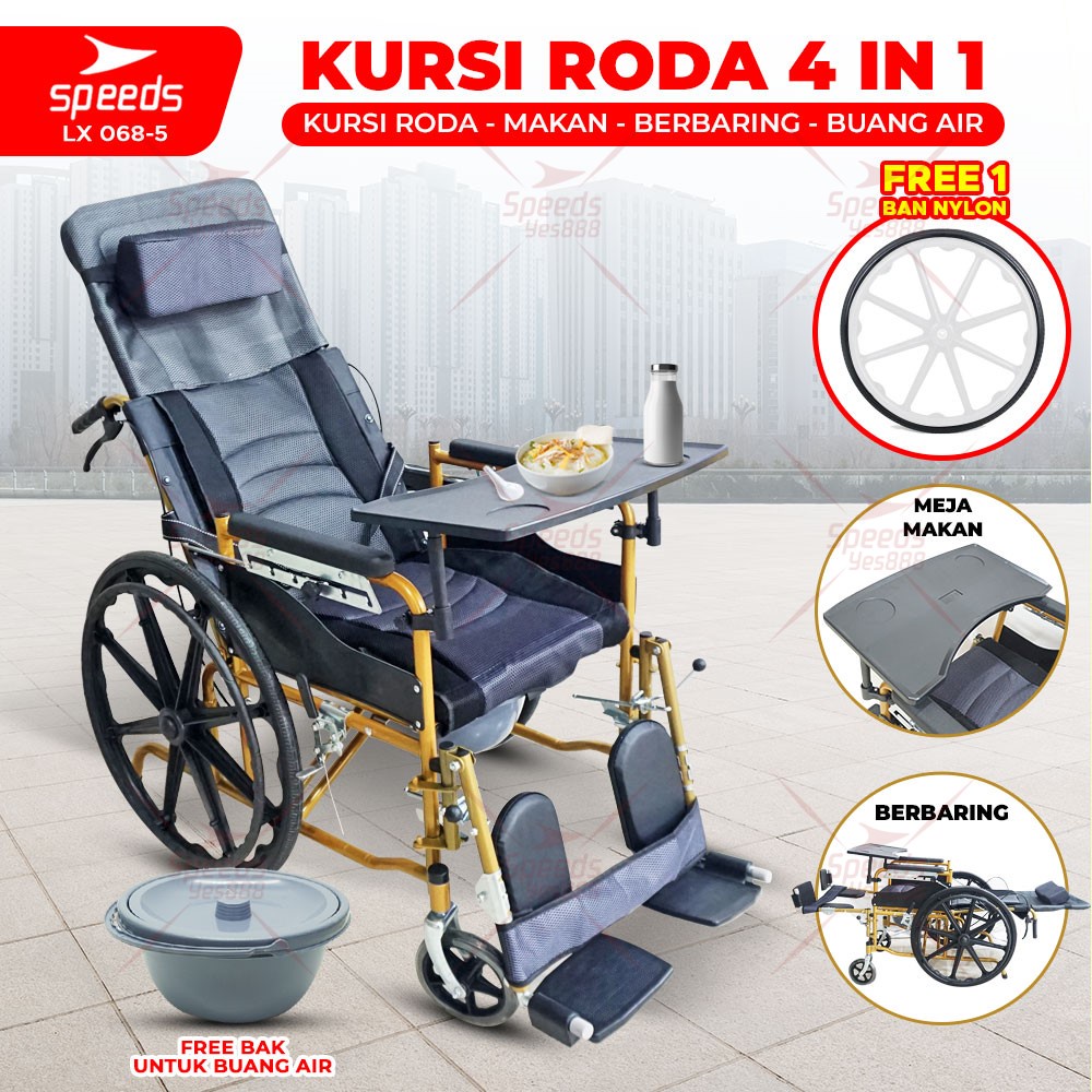 Jual SPEEDS Kursi Roda 4in1 Travel Bisa Naik Pesawat Kursi roda ...