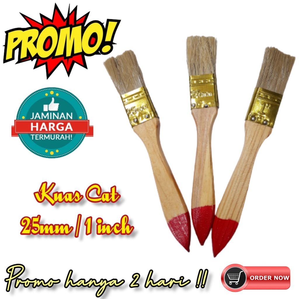 Jual Promo! Kuas Cat bangunan 1 inchi 1" 2,5cm Paint Brush koas cat ...