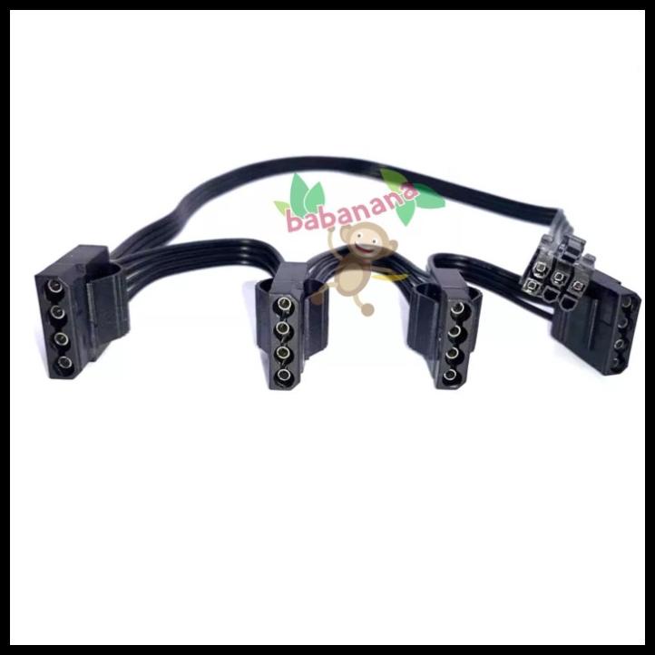 Jual Kabel Modular 6 Pin To 4X Molex Fan Psu Connector Adapter Splitter ...