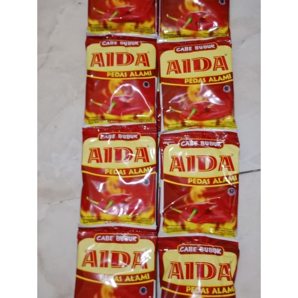 Jual Cabe Bubuk/Cabe bubuk Aida Rentengan isi 10 sachet 25gr | Shopee ...
