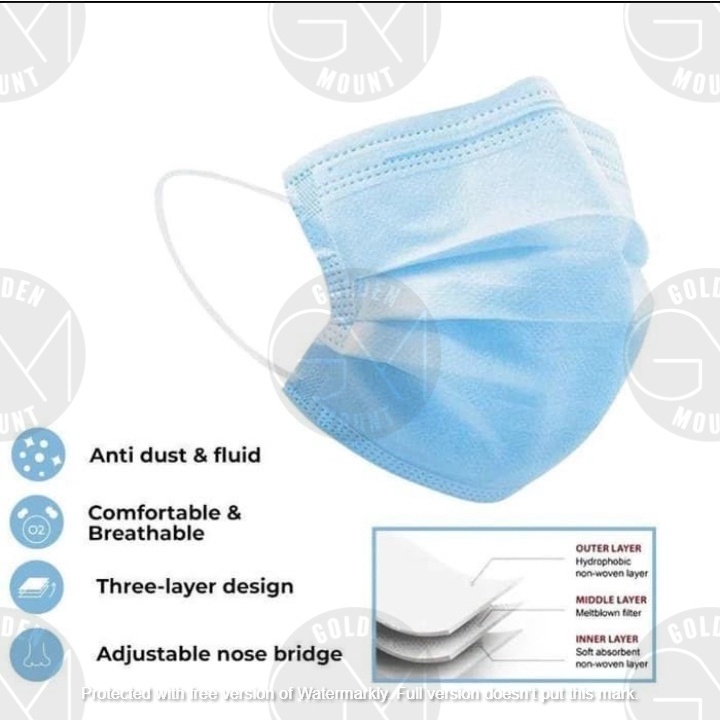 Jual Masker Earloop 3 Ply Tanpa Box (50pc) | Shopee Indonesia