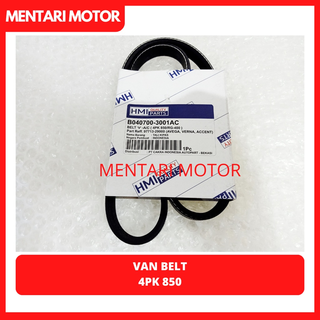 Jual Fan Van Belt AC 4pk 850 Hyundai Accent Cakra Verna Avega Getz New ...