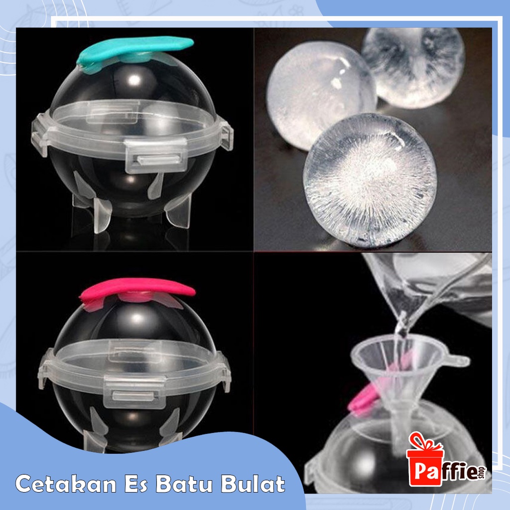 Jual Cetakan Es Batu Bulat Bola Plastik Silikon Ice Maker Puding Coklat ...