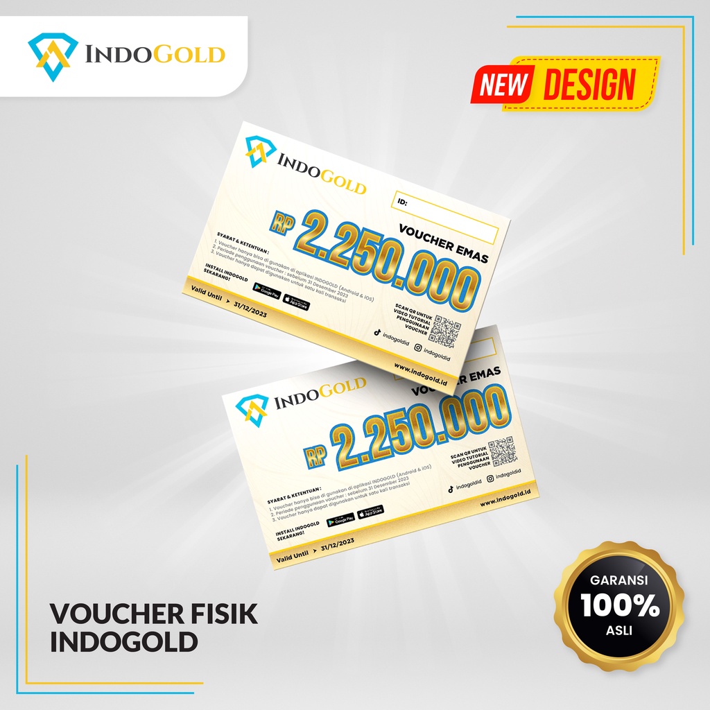 Jual Voucher Indogold 2250K | Shopee Indonesia