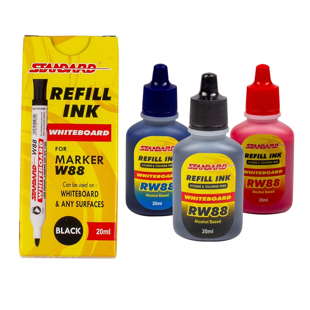 Jual REFILL (TINTA ISI ULANG) SPIDOL WHITEBOARD STANDARD W88 / RW88 ...