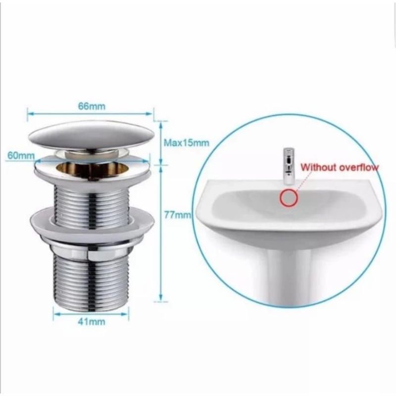 Jual avur wastafel cuci tangan / kepala afur wastafel pencet tekan non over flow kuningan ...