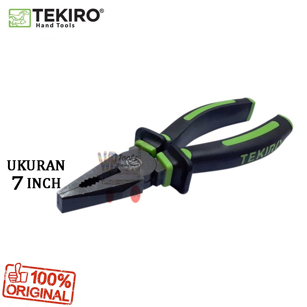 Jual TEKIRO Tang Kombinasi 7'' Tang Jepit Biasa Linesman Plier Combi ...