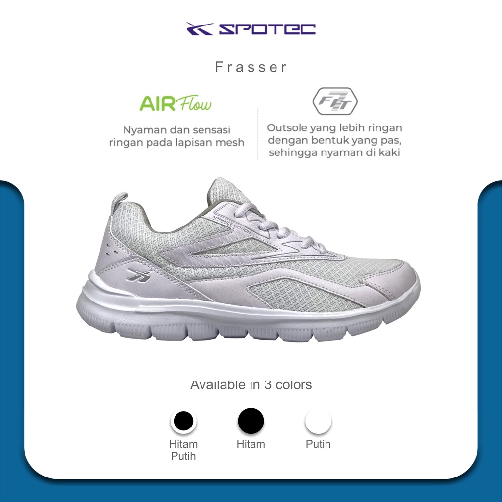 Jual SPOTEC Sepatu STUDENT Artikel ARCANE Putih/Putih | Shopee Indonesia