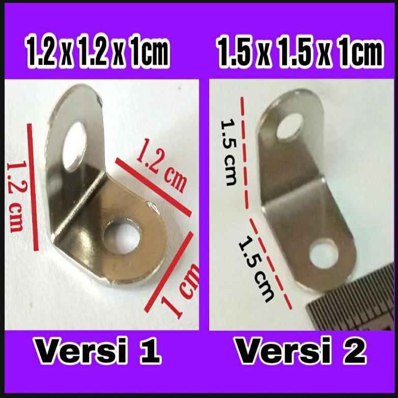 Jual B6P (100 Pcs) plat siku l besi kecil lubang ambalan hambalan sudut ...
