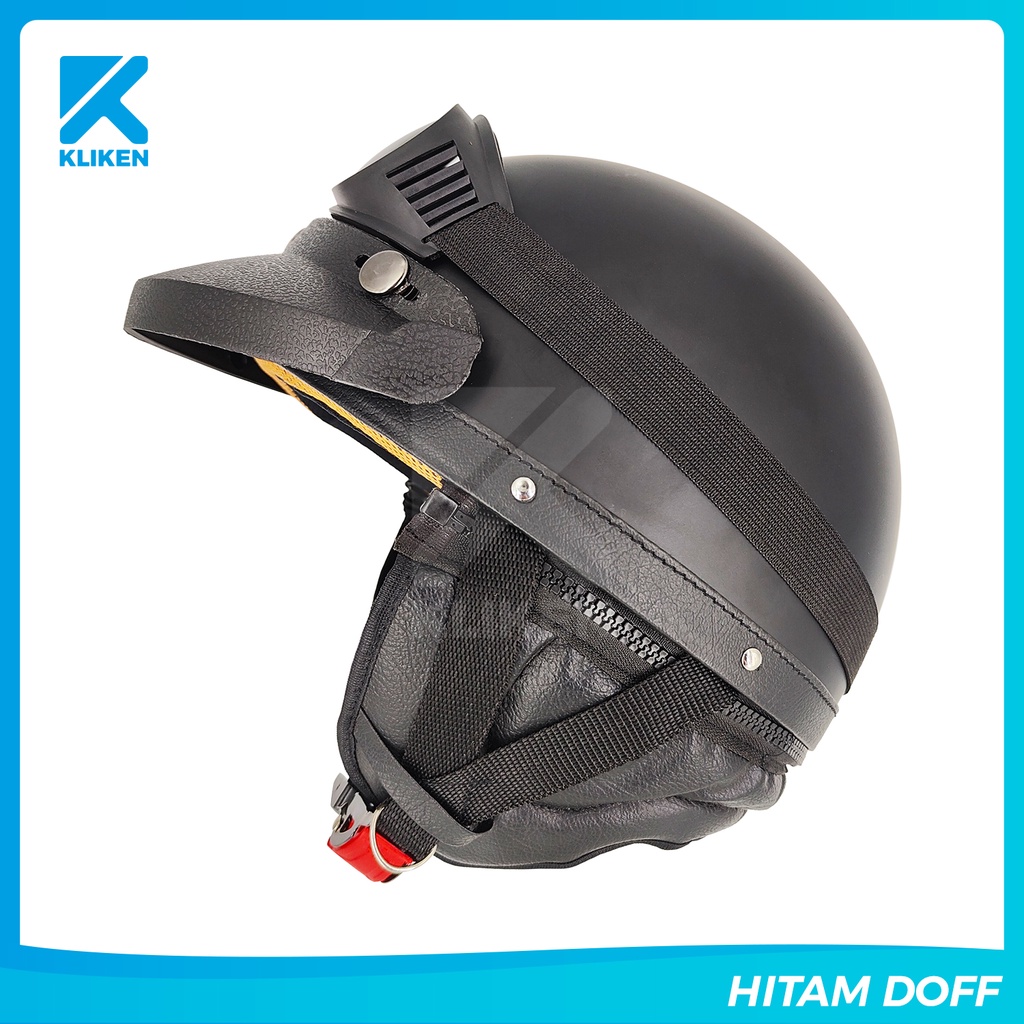 Jual Helm Retro Klasik Half Face Spet Dewasa Dengan Resleting Variasi ...
