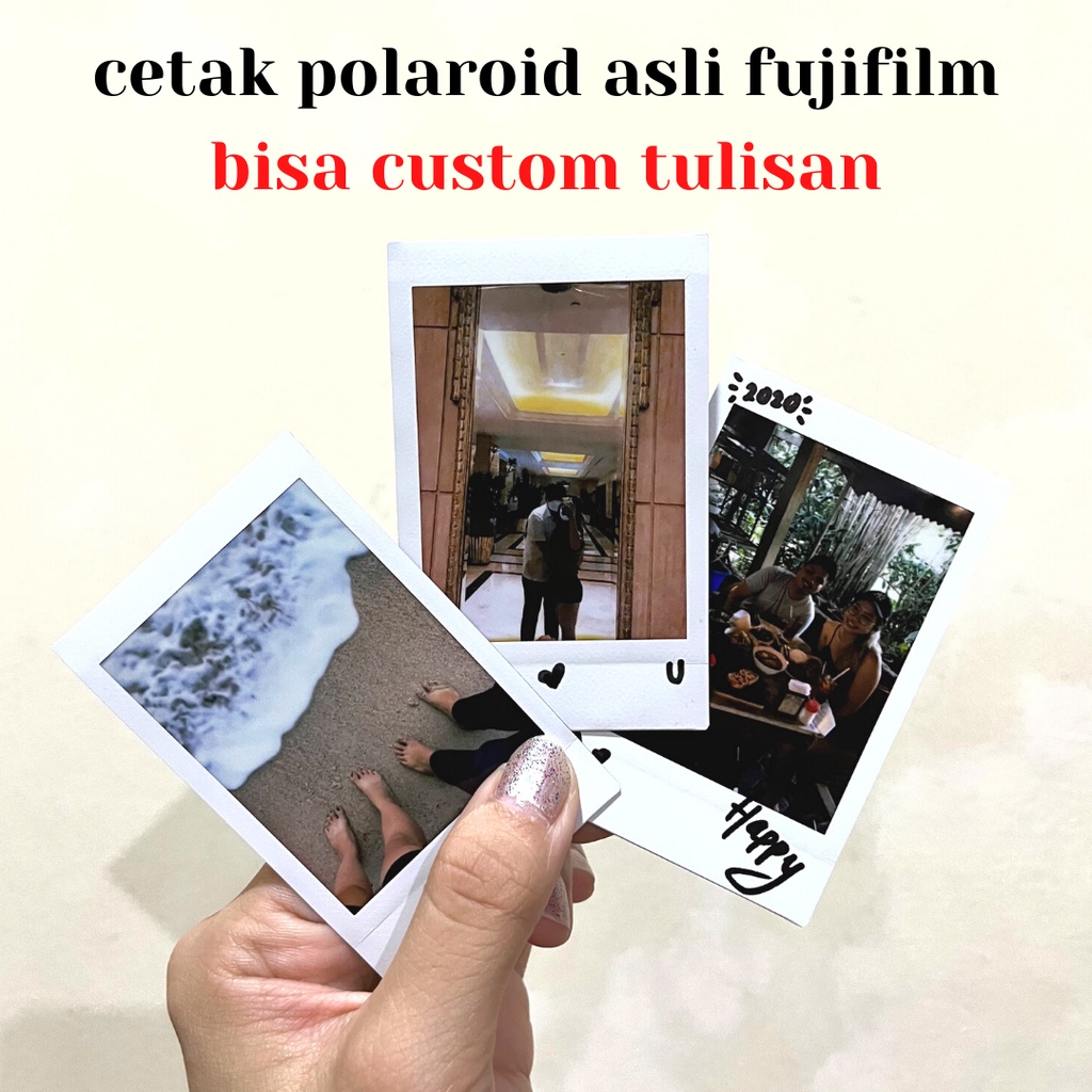Jual Cetak Foto Instax Cetak Foto Polaroid Custom Tulisan 1 HARI JADI ...