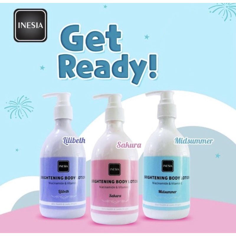 Jual INESIA BRIGHTENING BODY LOTION | SHOWER GEL 300ML | Shopee Indonesia